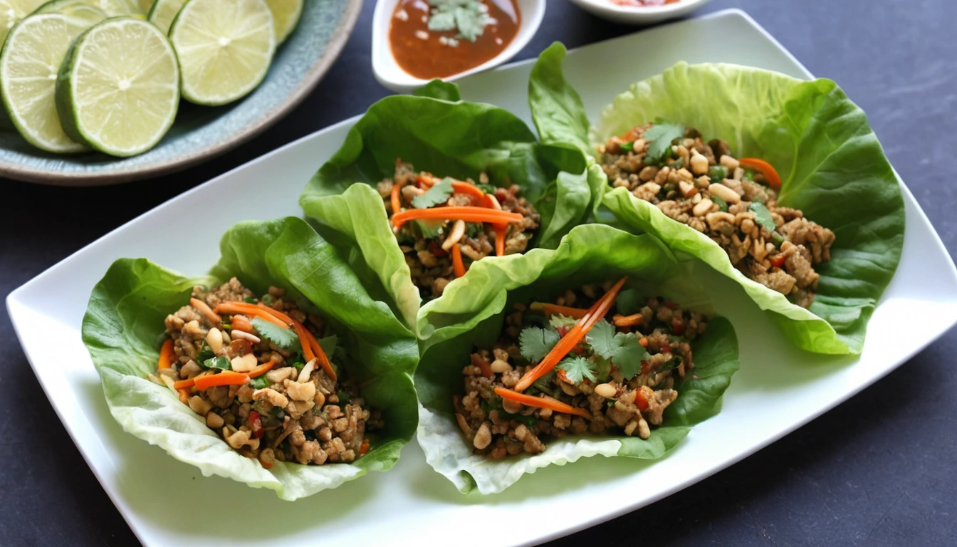 Thai Peanut Chicken Lettuce Wraps Recipe – Easy, Healthy