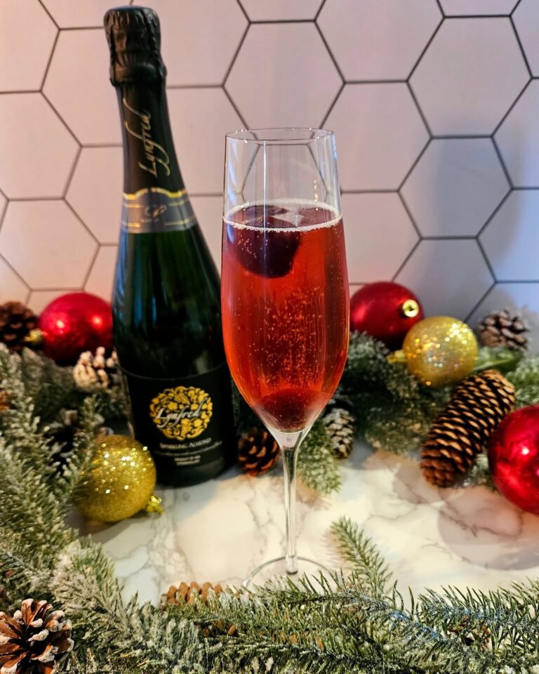 Cherry Almond Fizz Cocktail Recipe | Elegant Sparkling Drink