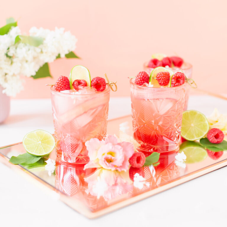Raspberry Rosé Spritz Cocktail Recipe | Light Sparkling Summer